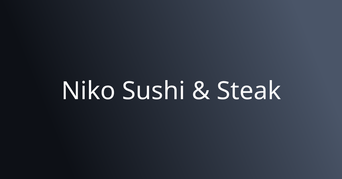 Order Authentic Chinese Online | Niko Sushi & Steak - Pickup or ...